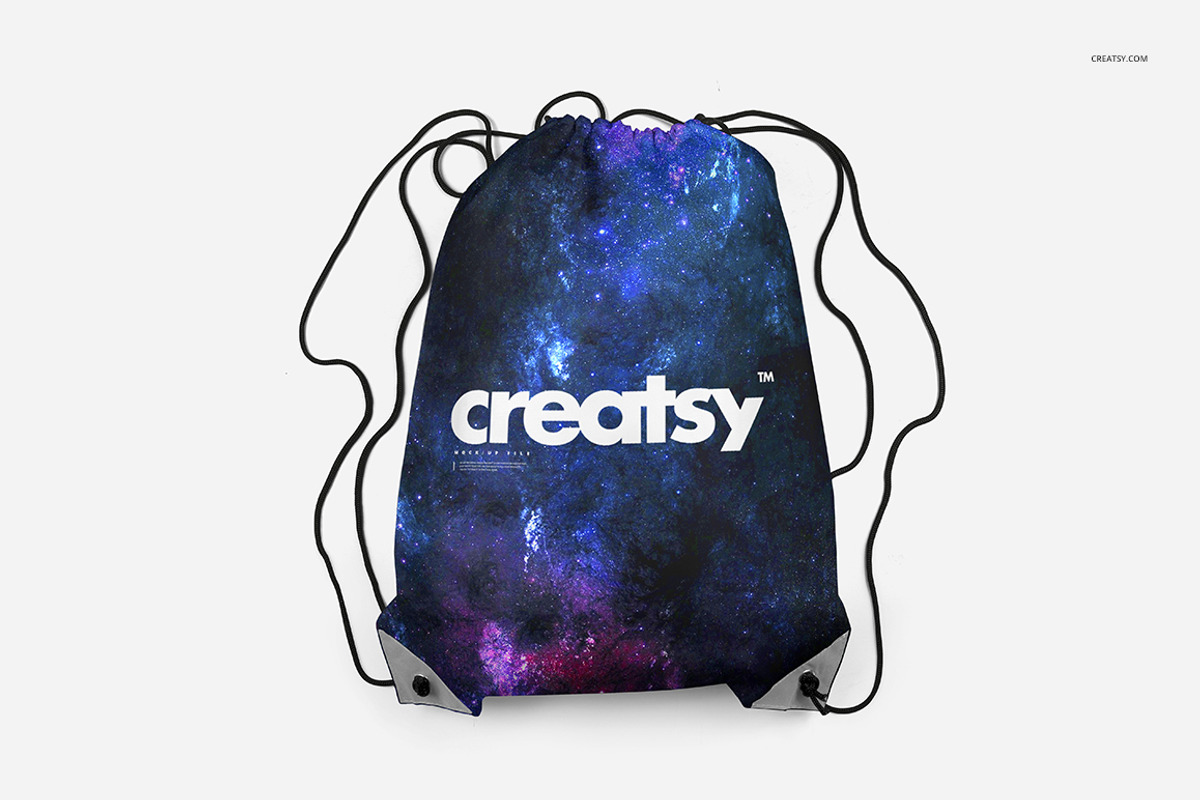 Drawstring Backpack 2 Mockup Set, a Product Mockup by creatsy4