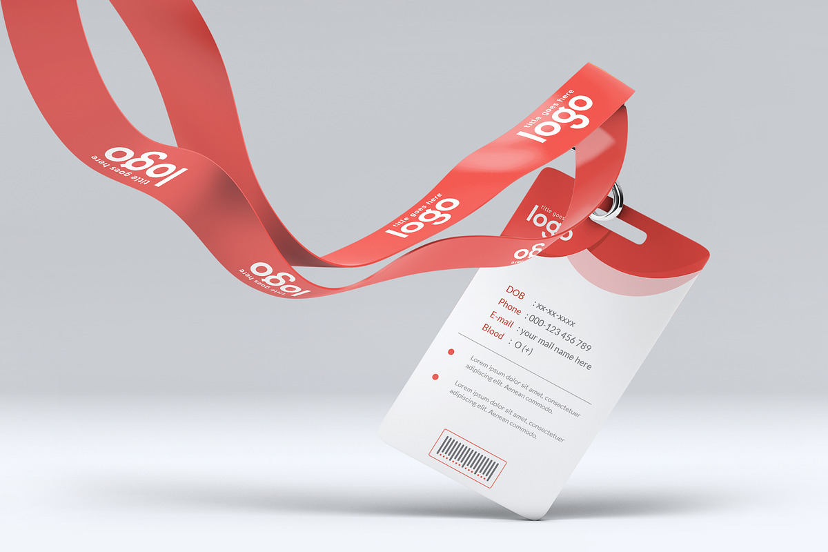 Red and Black Circle ID Card Design, a Stationery Template by ZAAS