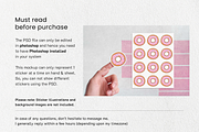 Sticker sheet mockup, a Product Mockup by PixtorDesigns
