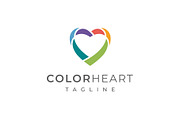 Colorful Caring Heart Logo Color, a Branding & Logo Template by brandphant