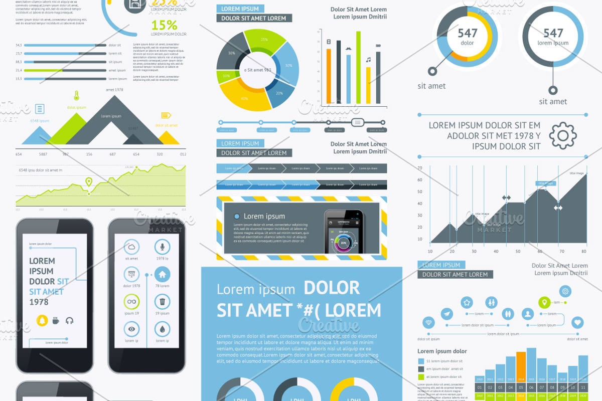 Elements of Infographics, an Object Graphic by fet