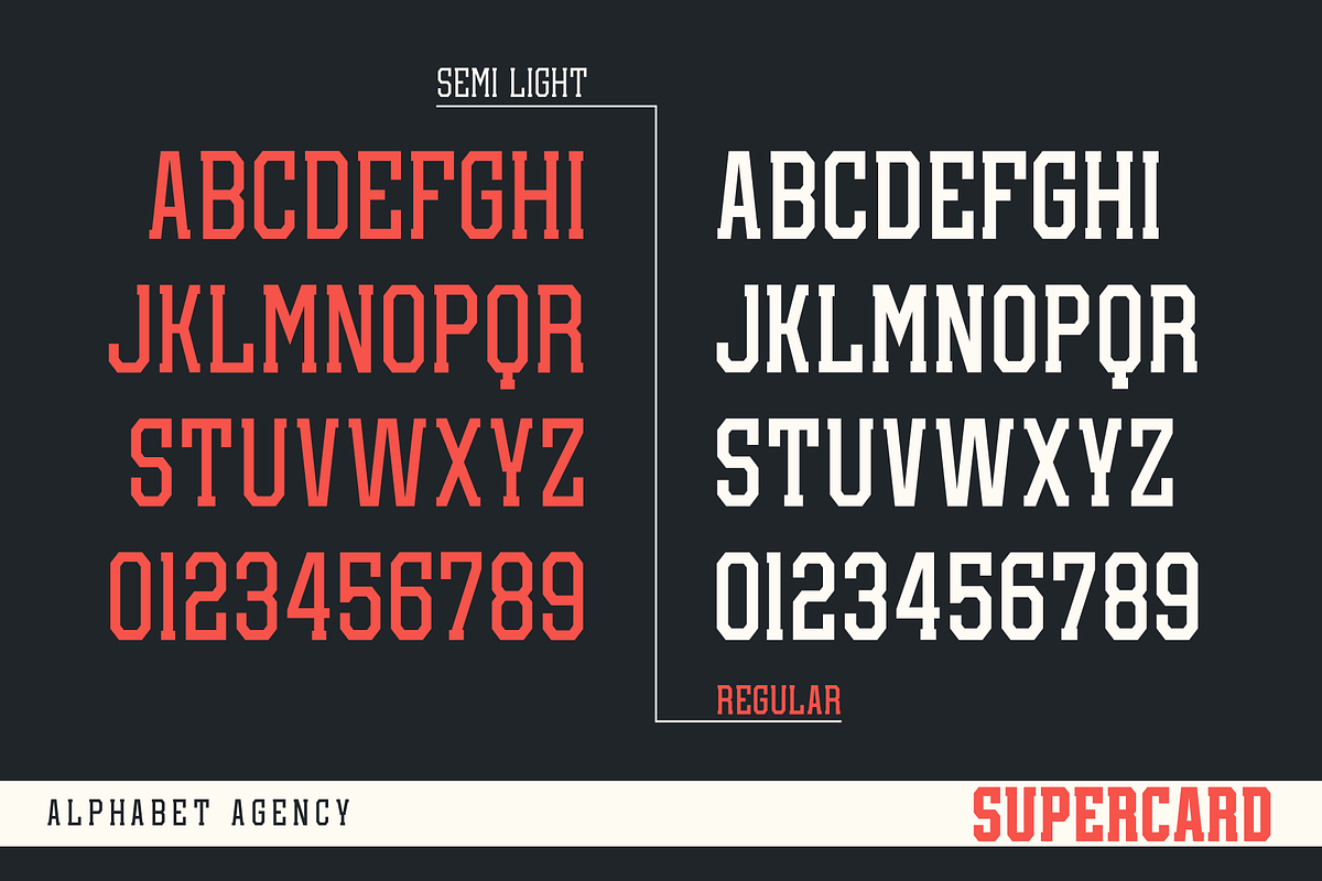SUPERCARD FONT FAMILY, a Font by Alphabet Agency