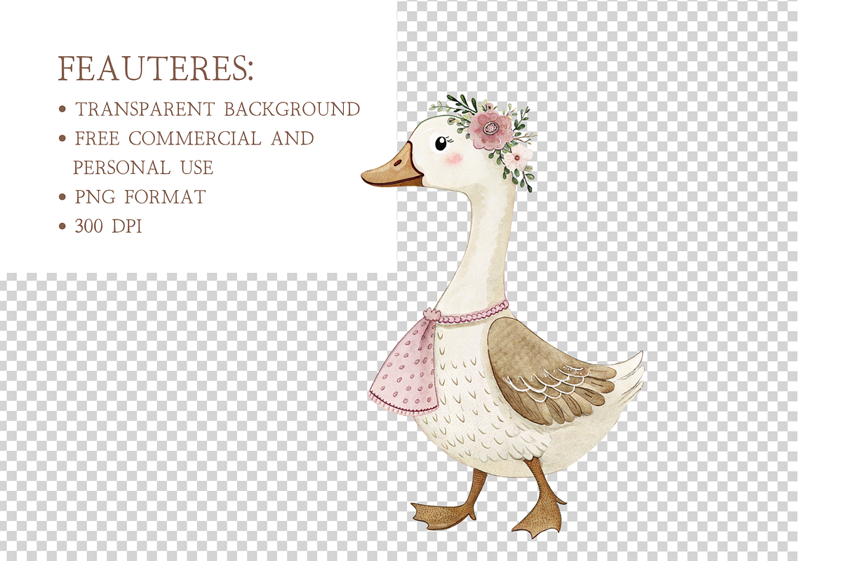 Silly Goose Clipart Bundle, an Illustration by MockupWizard