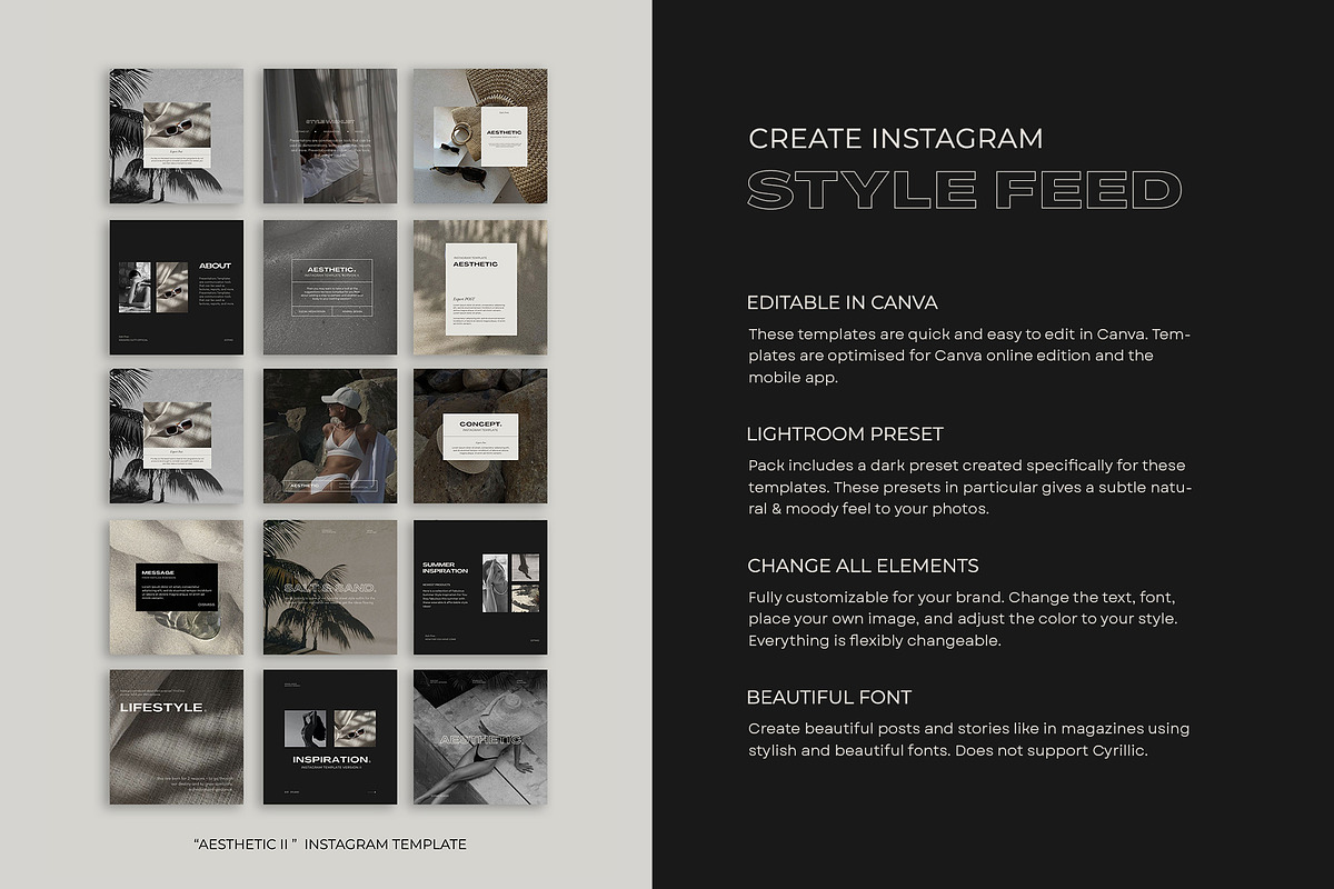 Instagram Aesthetic Template Canva and Photoshop