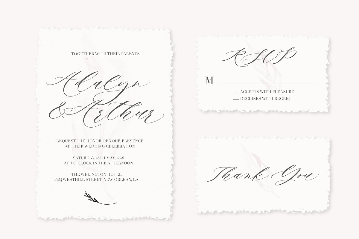 Roselyn Script, a Script Font by Calamar Studio