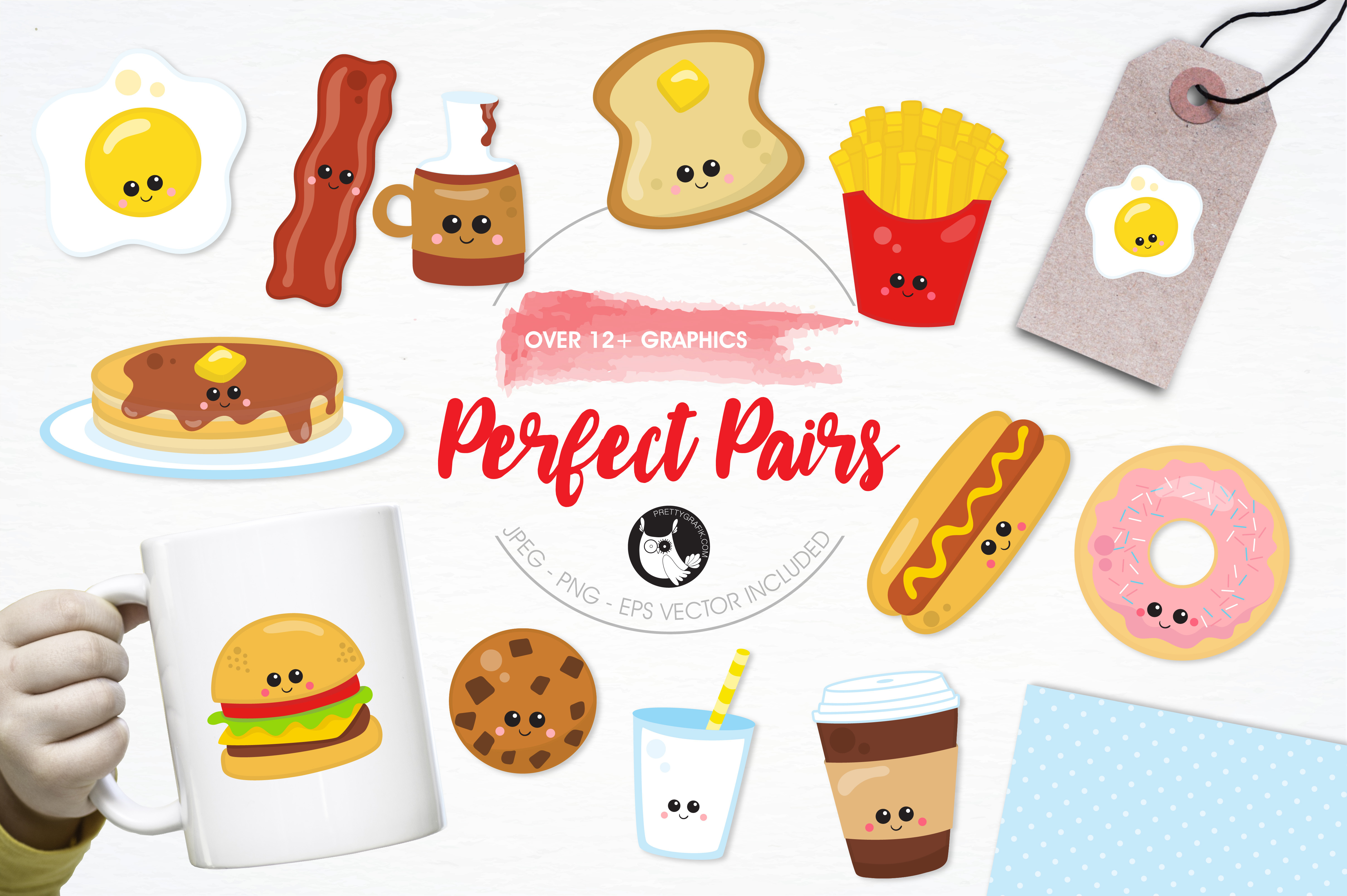 Perfect pairs illustration pack, an Illustration by PrettyBundles