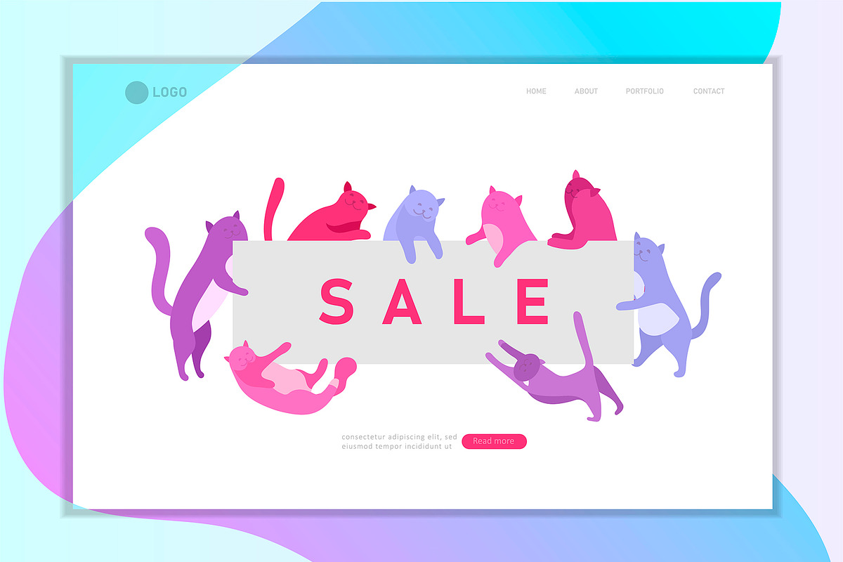 Cats Banners, an Animal Illustration by Merfin | Creative Market