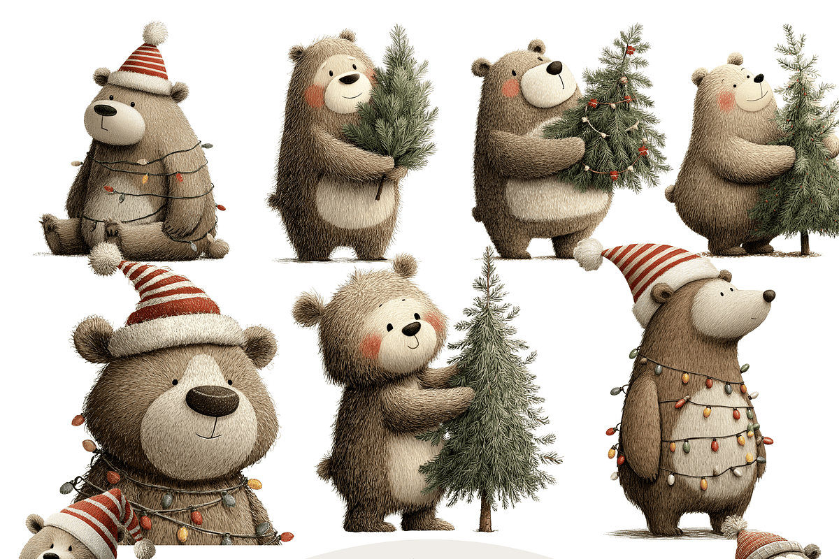 Christmas Bears Clipart