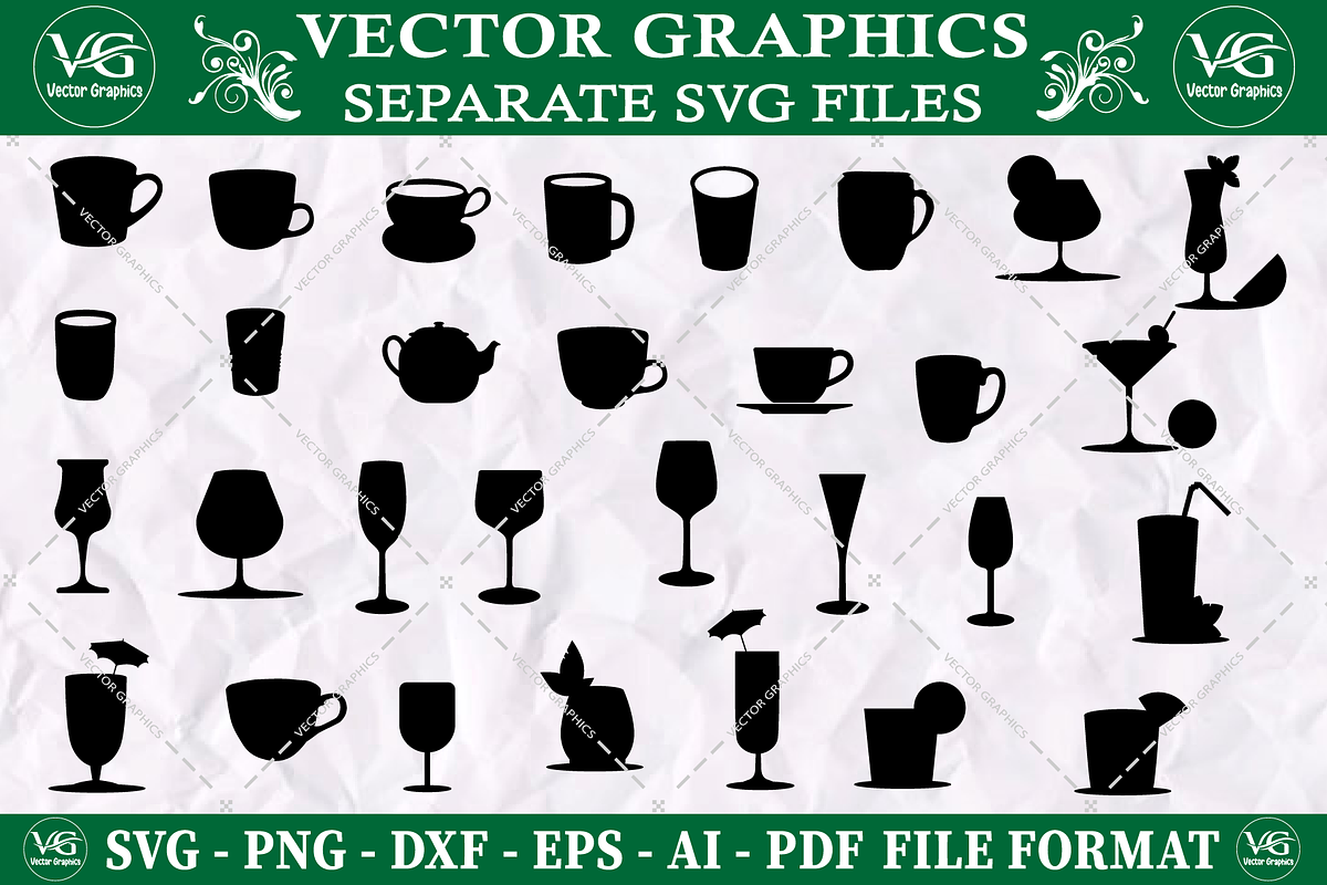 Cup Svg, Tea Cup Svg, Glass Png, an Illustration by Vector Graphics