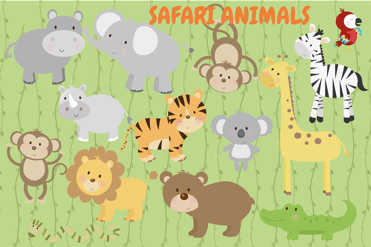 On Safari clipart, an Animal Illustration by Poppymoondesign