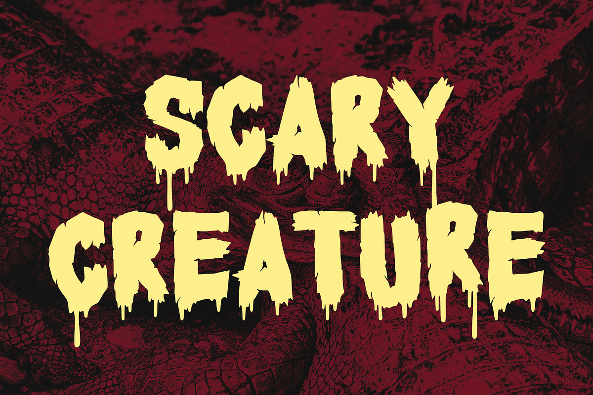 Ivorm Bold Horror Dripping Display, a Handwritten Font by Maulana Creative