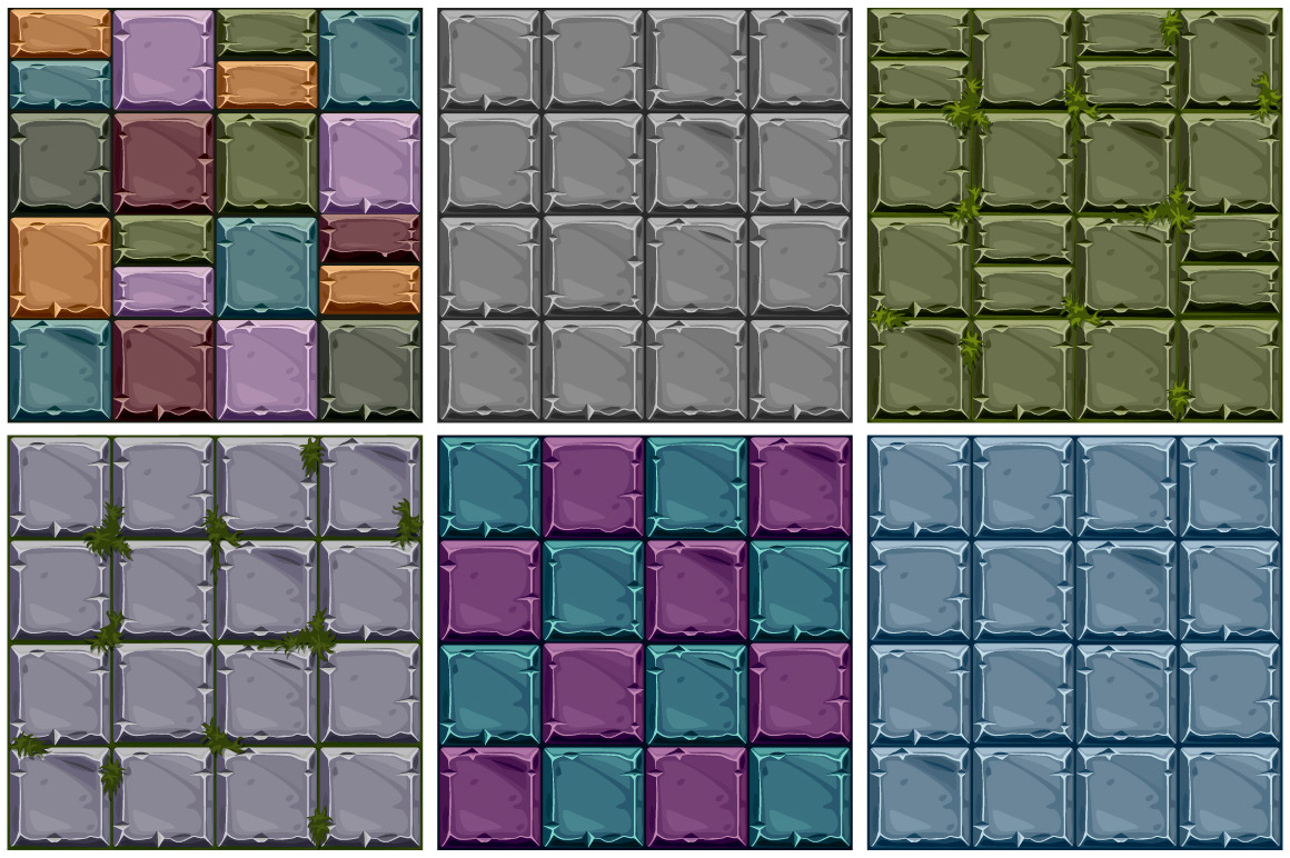 Vector set of stone Seamless texture, a Texture Graphic by BabySofja