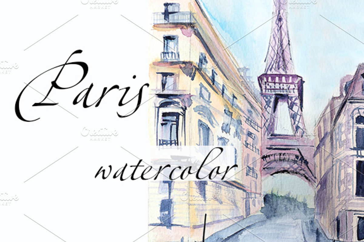 Paris eiffel tower, an Illustration by lilisavelieva