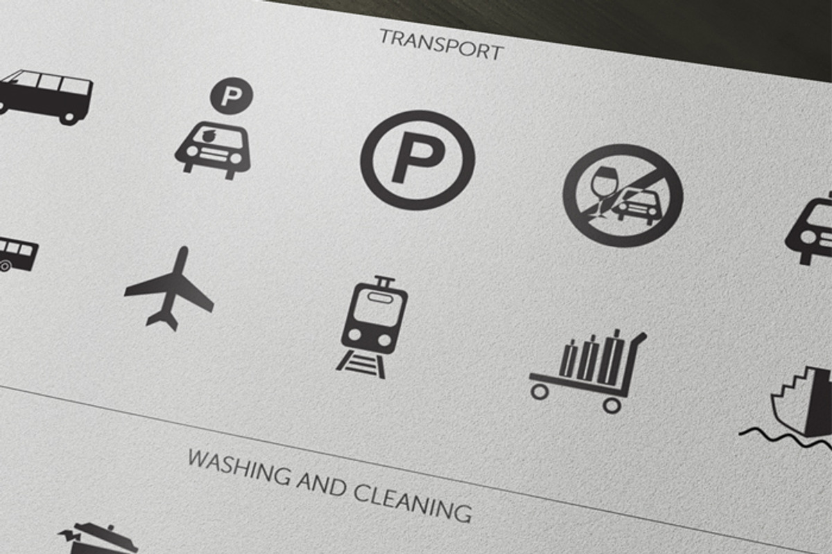 100 Minimal Hotel Icons, an Icon by Inconcept Media Arsenal