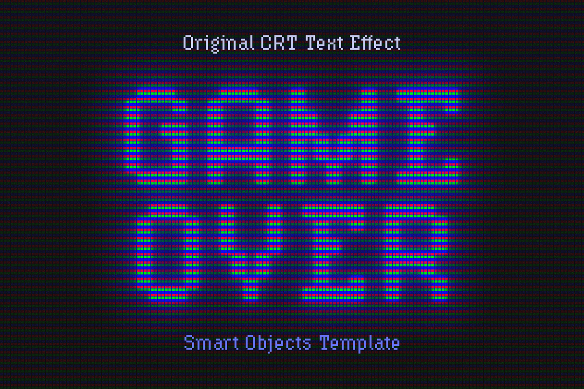 Vintage Monitor CRT Text Effect, a Mockup by Design Squad