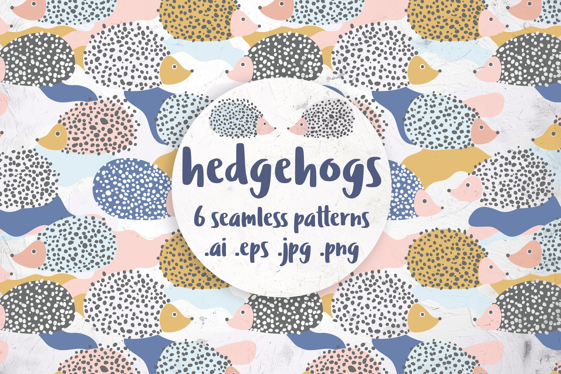 HEDGEHOGS, 6 patterns, a Pattern Graphic by pineart