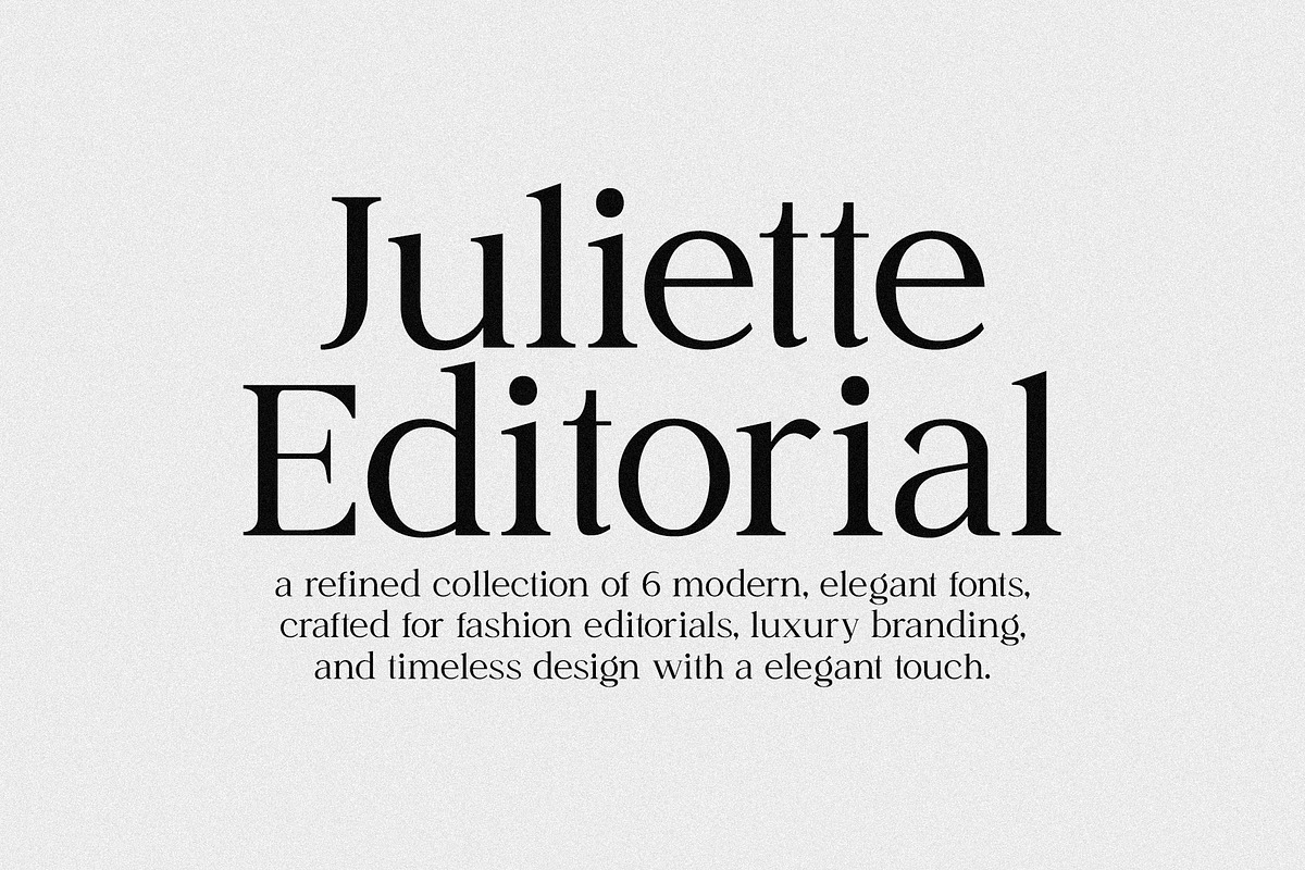 Juliette Editorial Serif (6 Fonts), a Serif Font by Schrifted Type