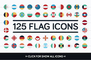 125 Flag Icons, an Icon by Pixan Graphics