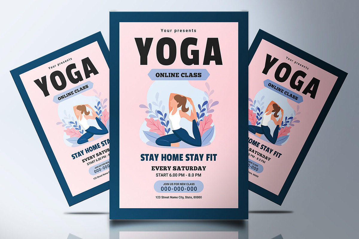 Yoga Flyer Template V1313, a Flyer Template by Template Shop | Creative ...
