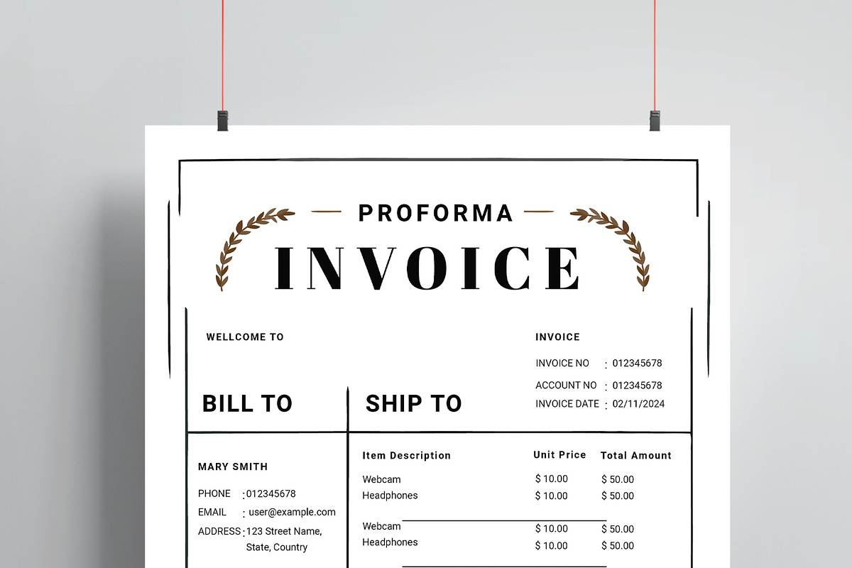Proforma Invoice Template