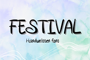 FESTIVAL| Handwritten font, a Handwritten Font by Sirinart | Creative ...