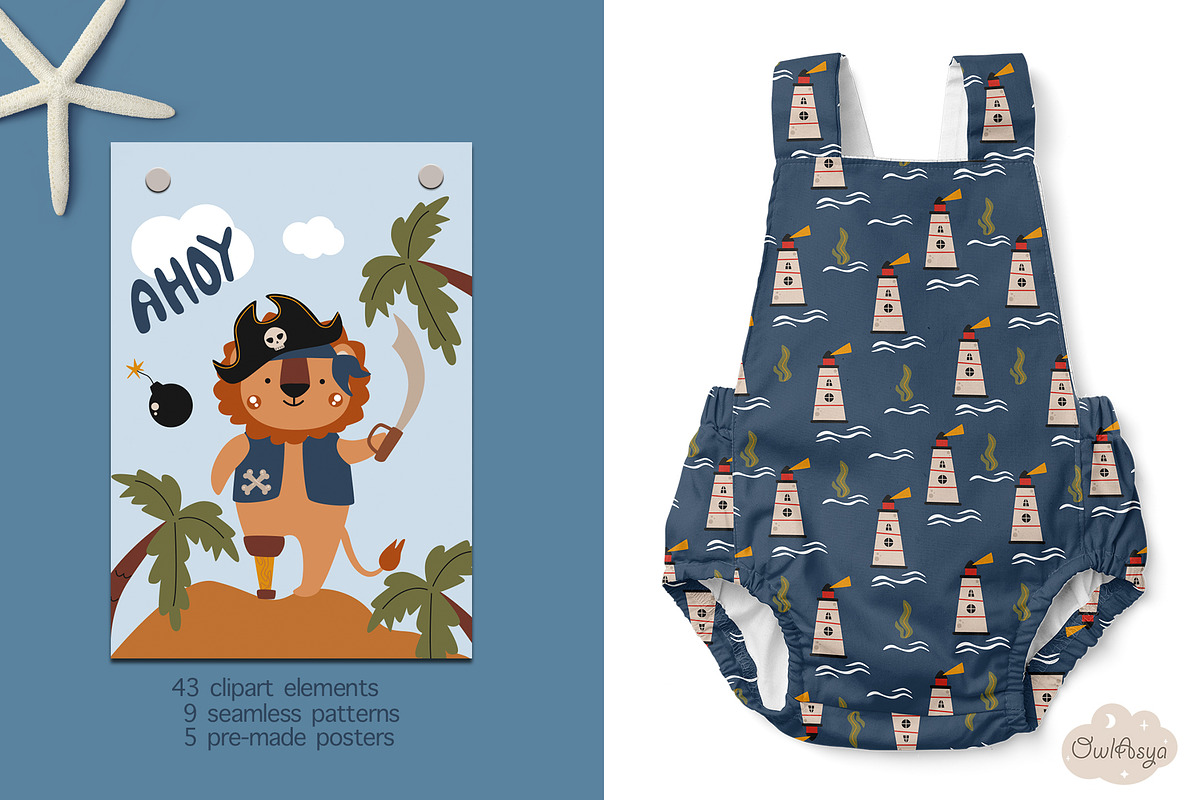 Little sailor animals collection, an Animal Illustration by owlasya