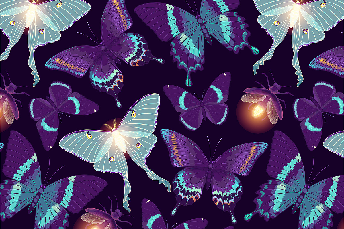 Night Light Pattern, a Pattern Graphic by GreyLilac