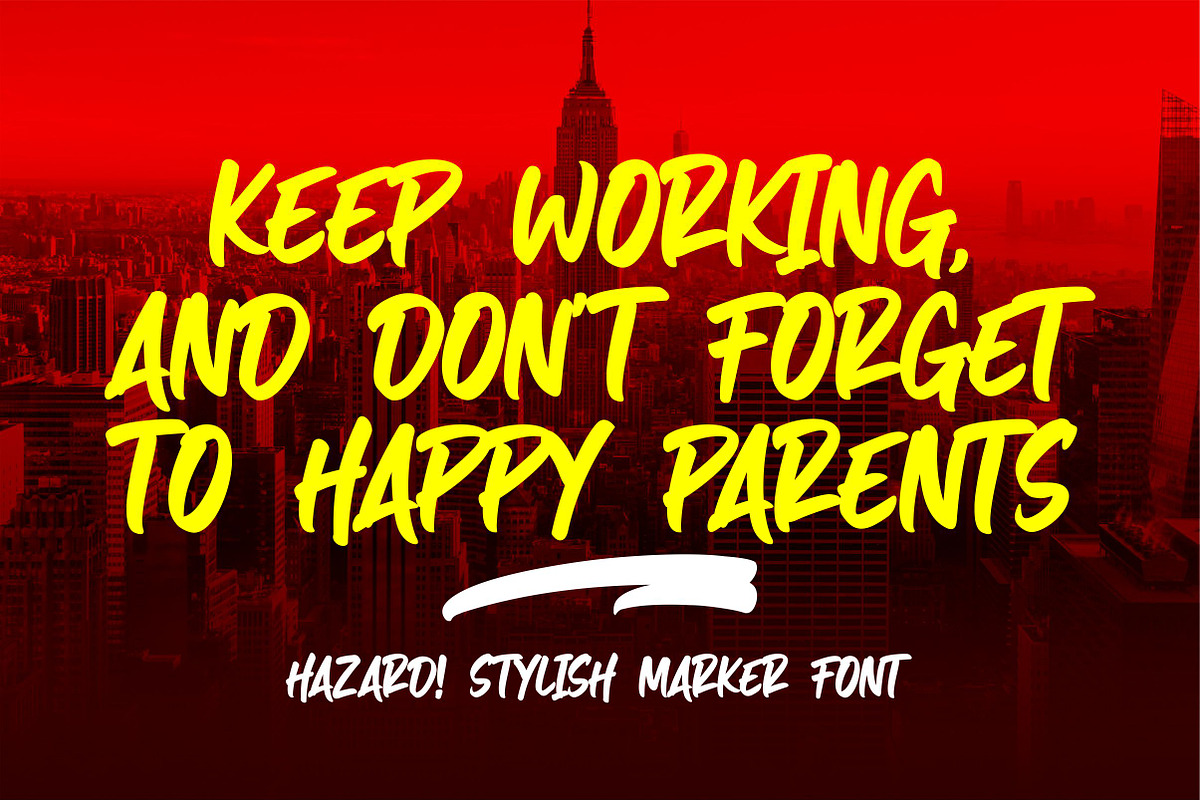 Hazard! STYLISH MARKER FONT, a Font by ErgibiStudio