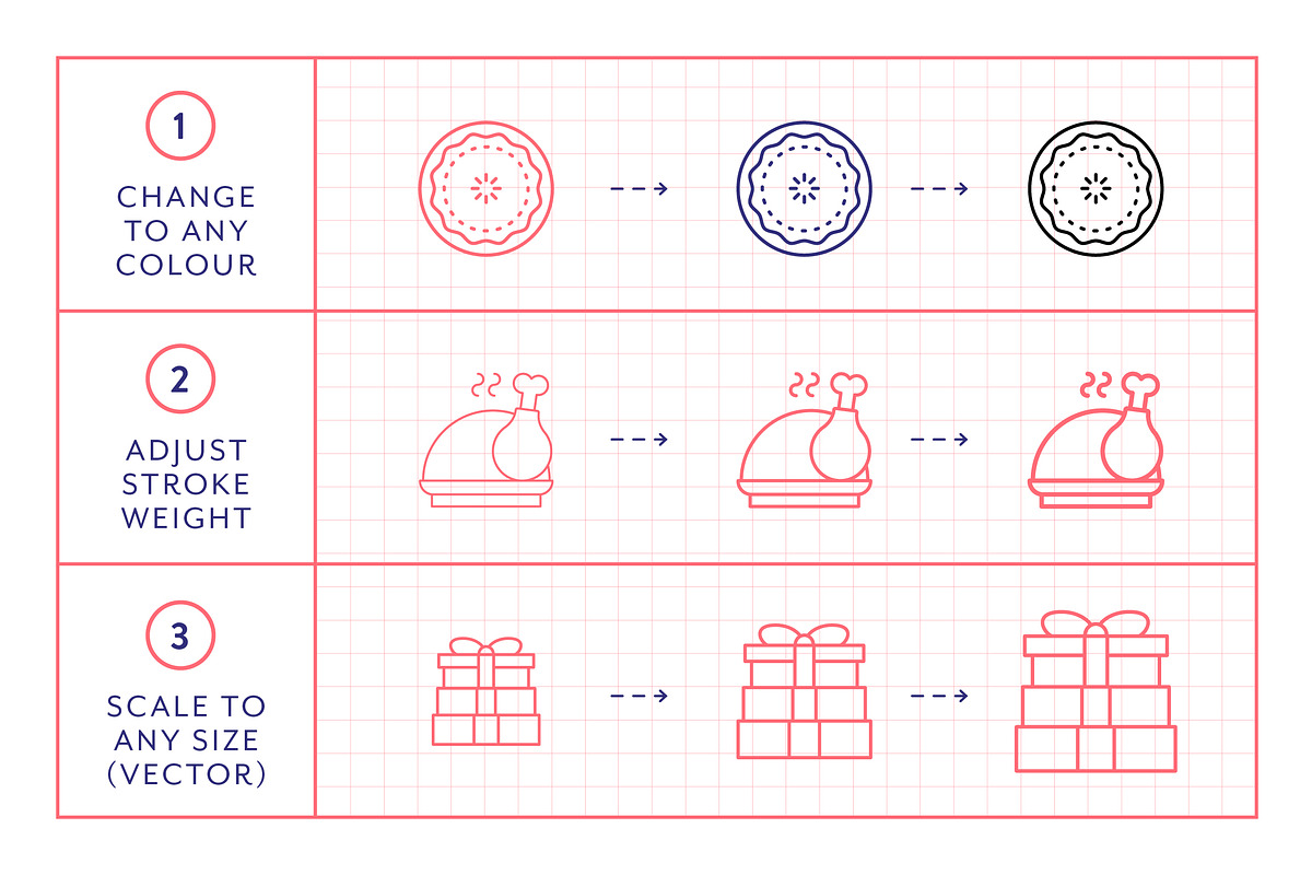 Thanksgiving Line Icons