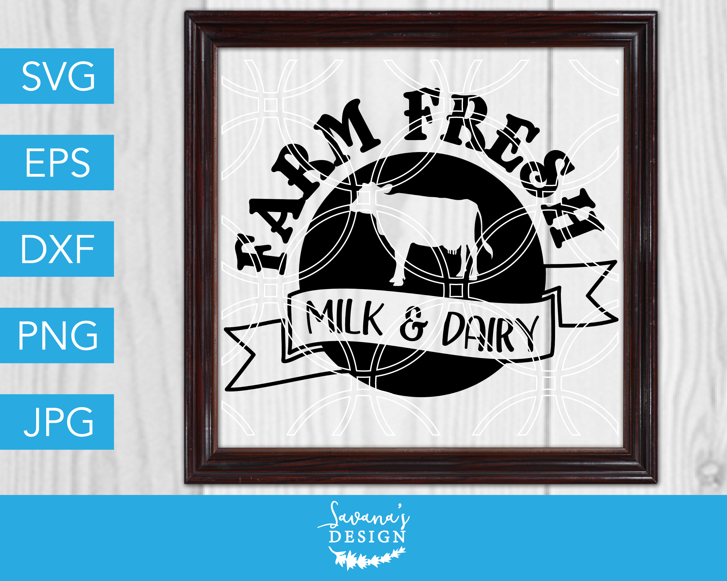 Milk and Dairy SVG Cutting File, an Illustration by SavanasDesign