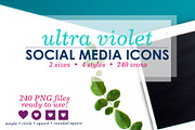 Ultra Violet Social Media Icons Pack, an Icon by BrittLeigh Design ...