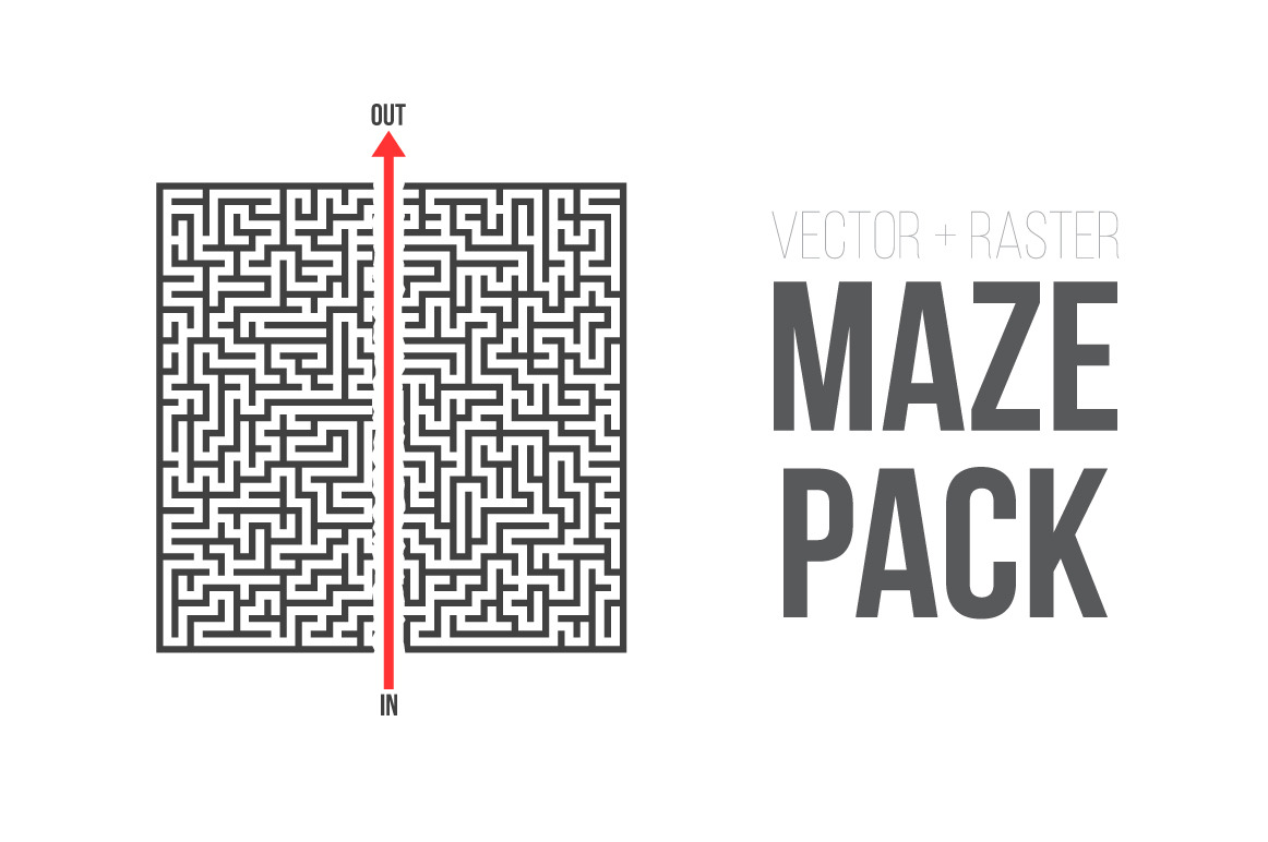 Vector Maze Puzzle Game Pack, a Work Illustration by RaZZeRs
