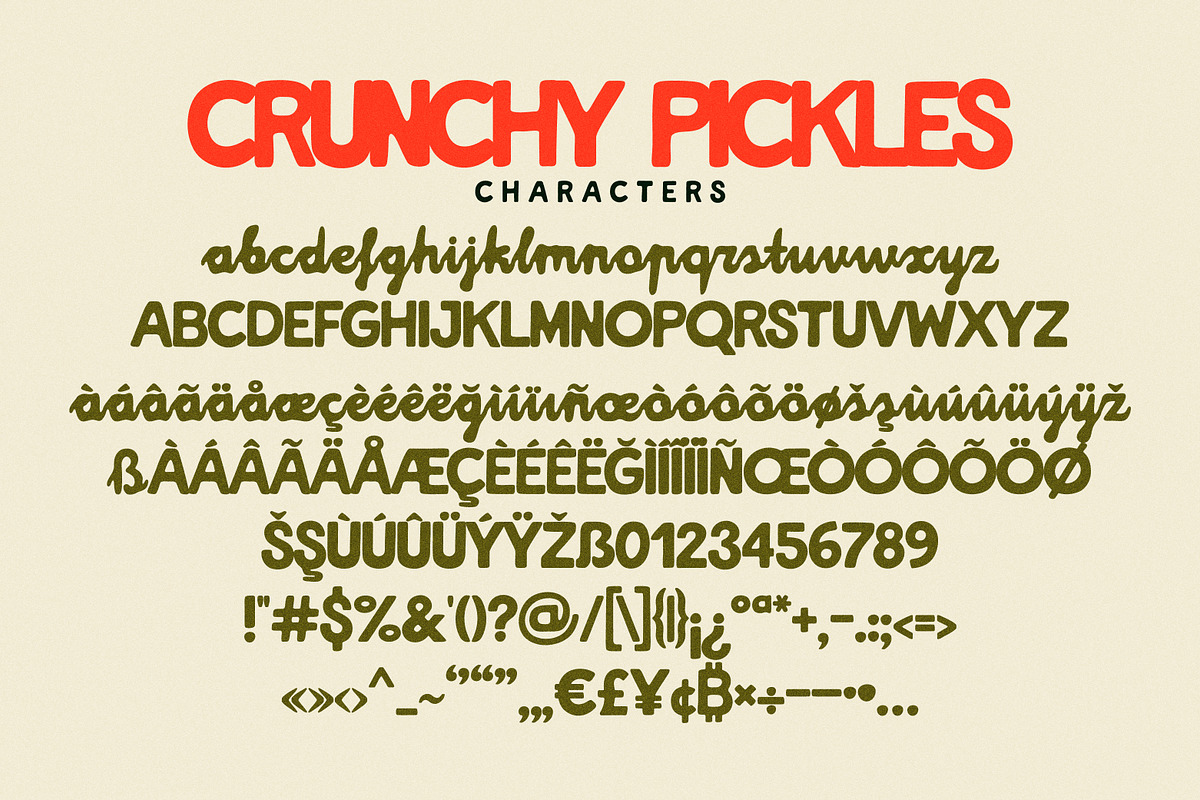 CrunchyPickles Nostalgic Vibe Script, a Script Font by Struvictory.art