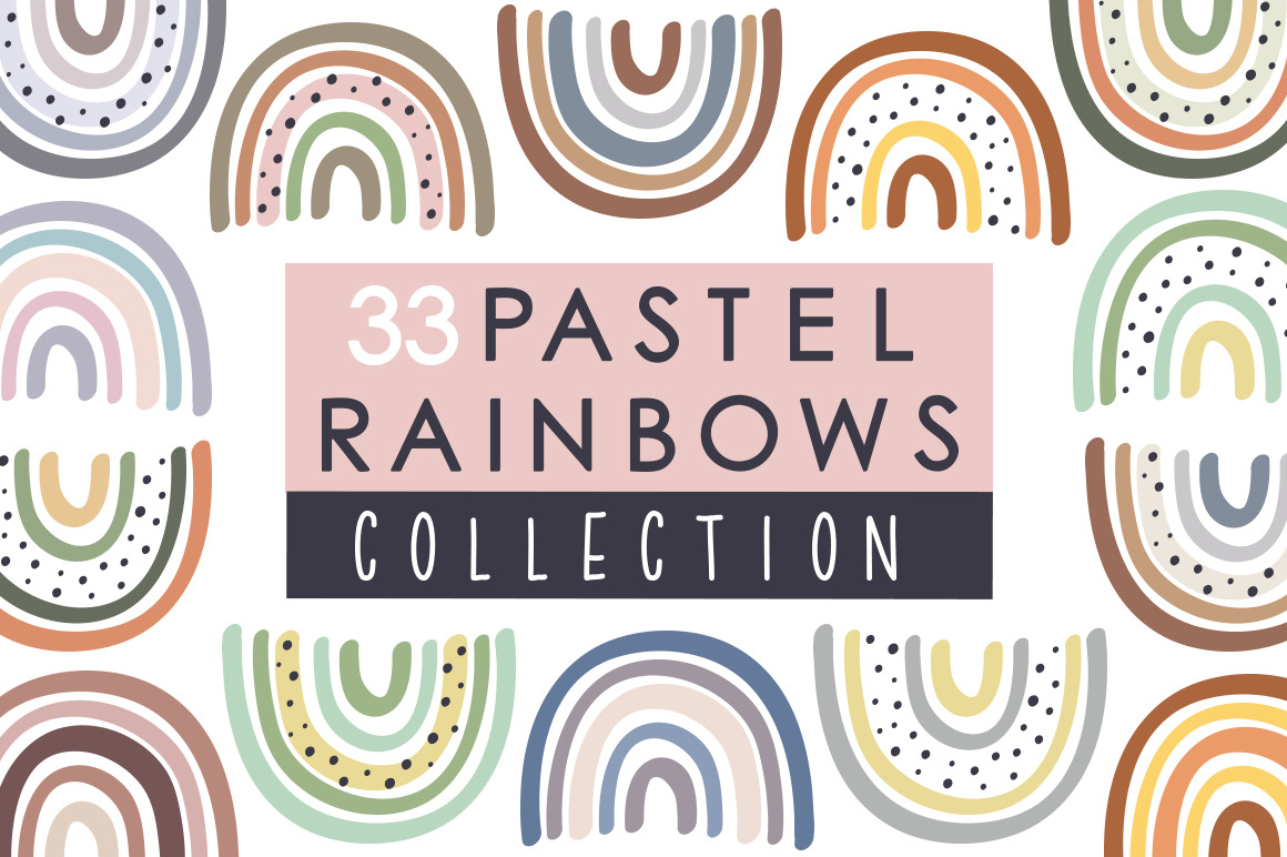 Pastel rainbows collection, a Decorative Illustration by NataKa
