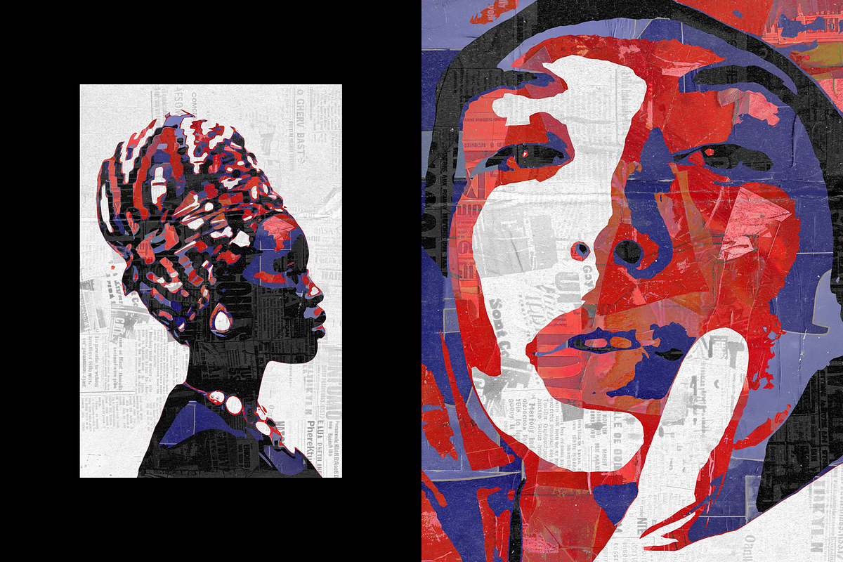 Painted Paper Collage Photo Effect, a Layer Style Add-On by Design Squad