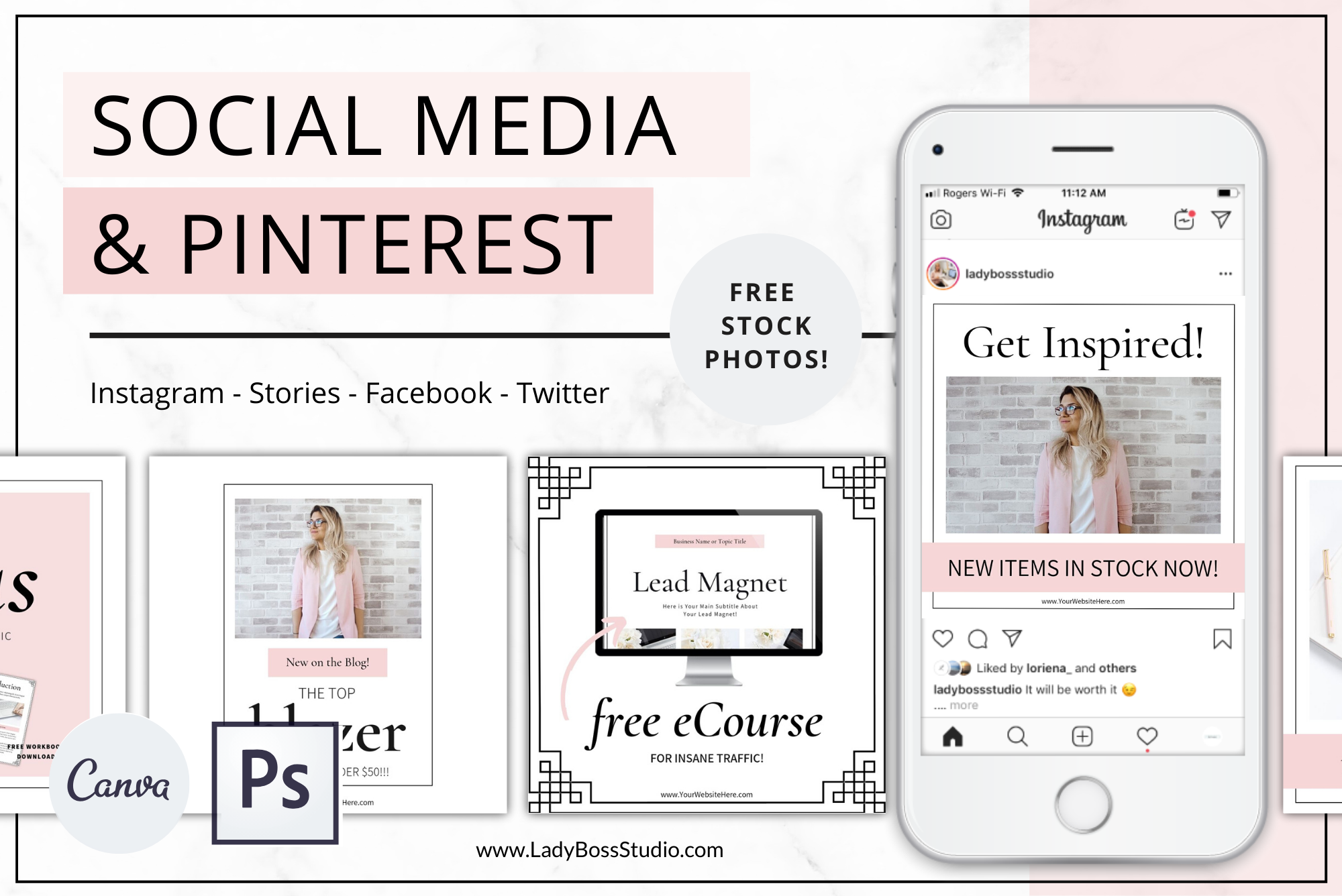 Social Media Pinterest Canva + PSD, a Social Media Template by Lady ...