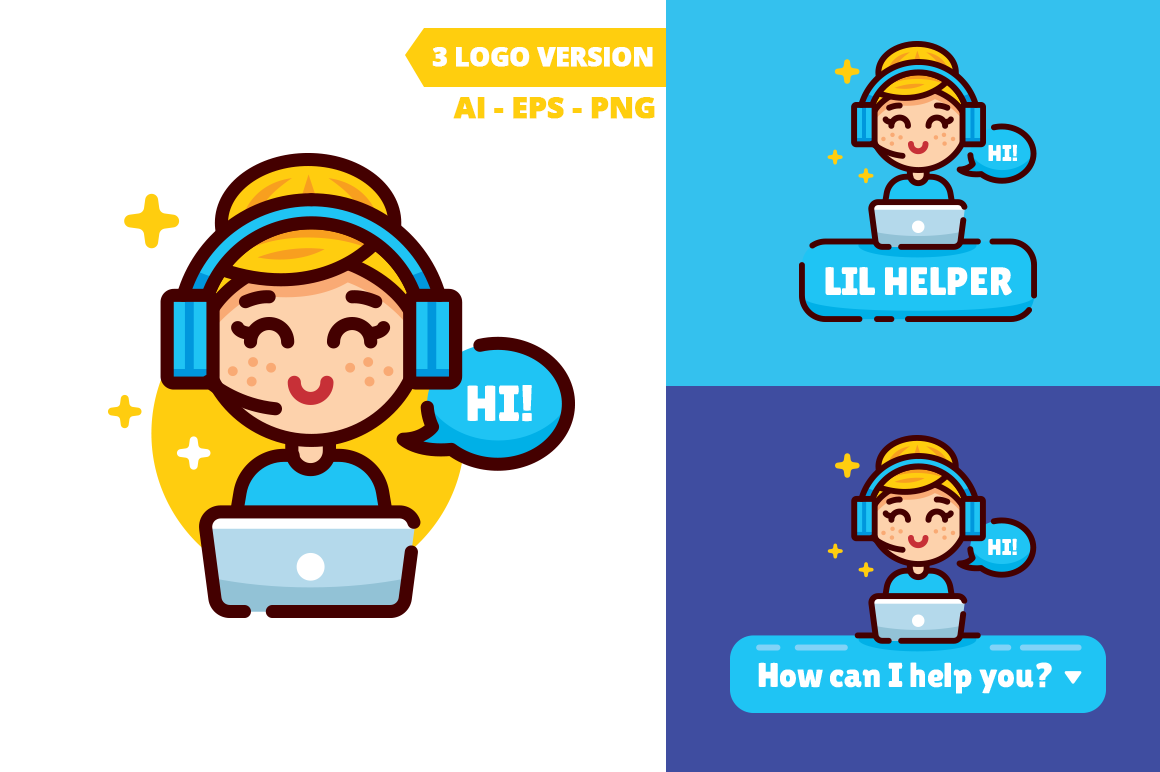 Lil Helper - little helper logo, a Branding & Logo Template by Manudesign