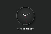 Clock with message Time is Money | Object Illustrations ~ Creative Market