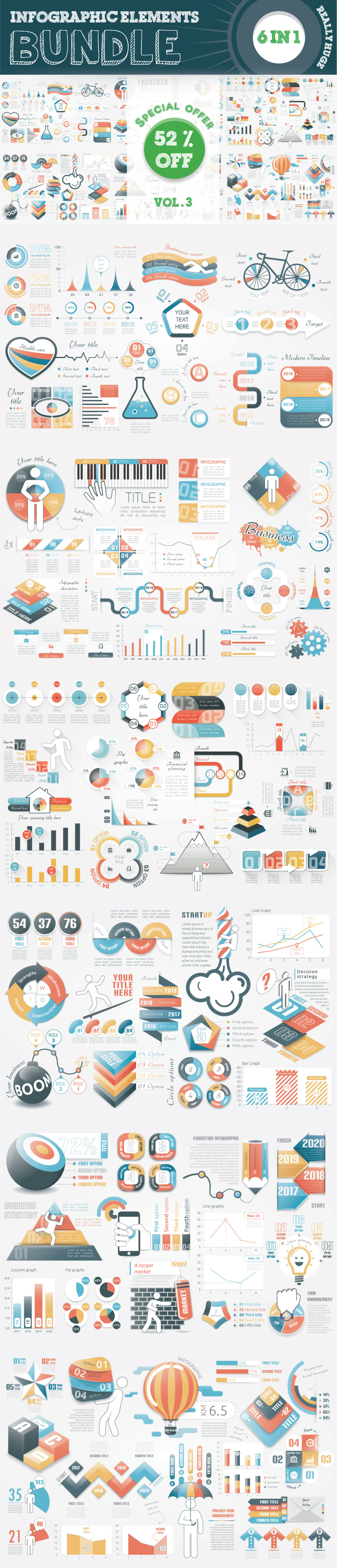 52% OFF Infographic Bundle, a Presentation Template by Infographic Paradise