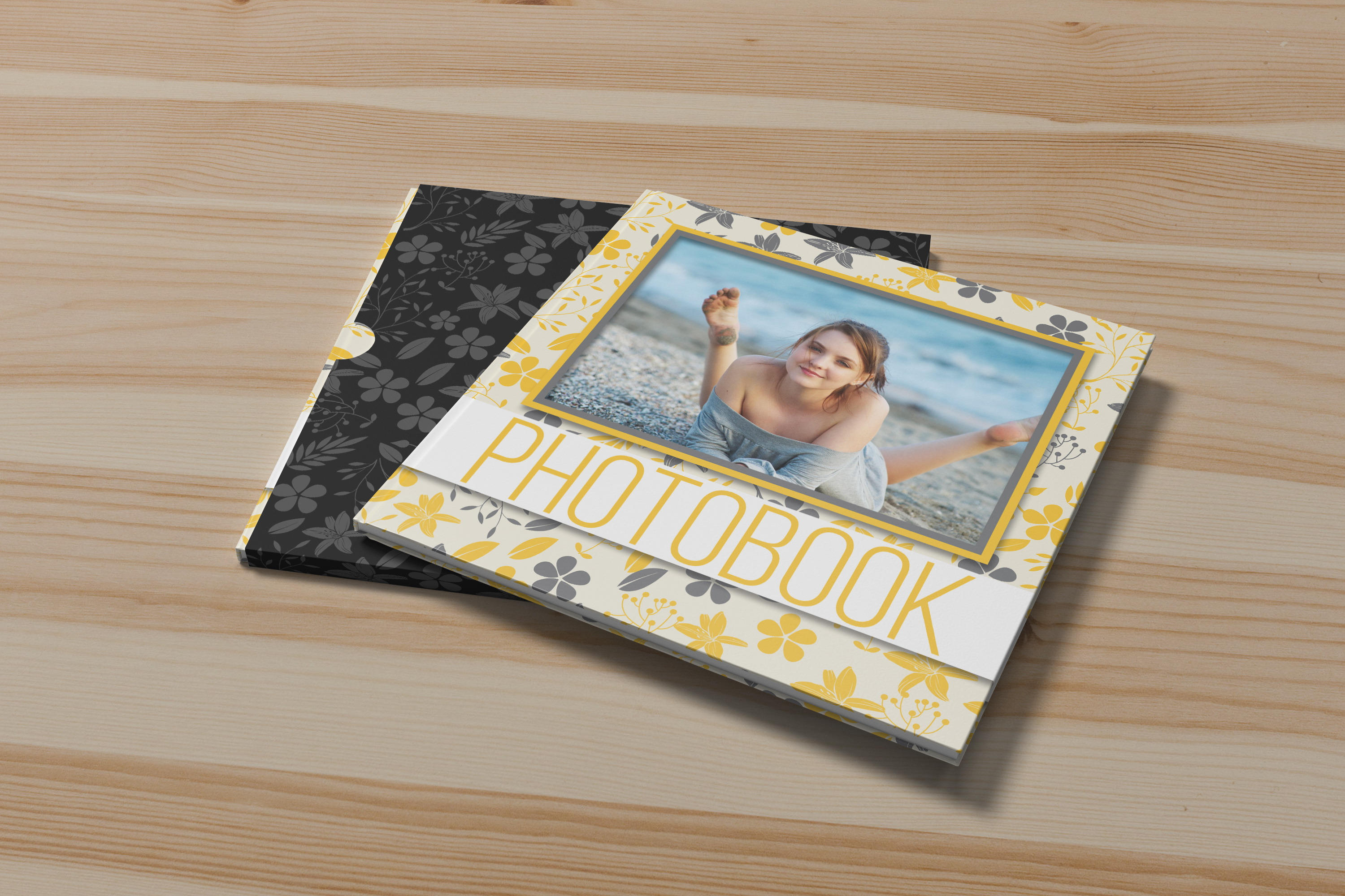 Square Photobook Mock-Up 2, a Books & Magazine Mockup by AY Mock-Ups