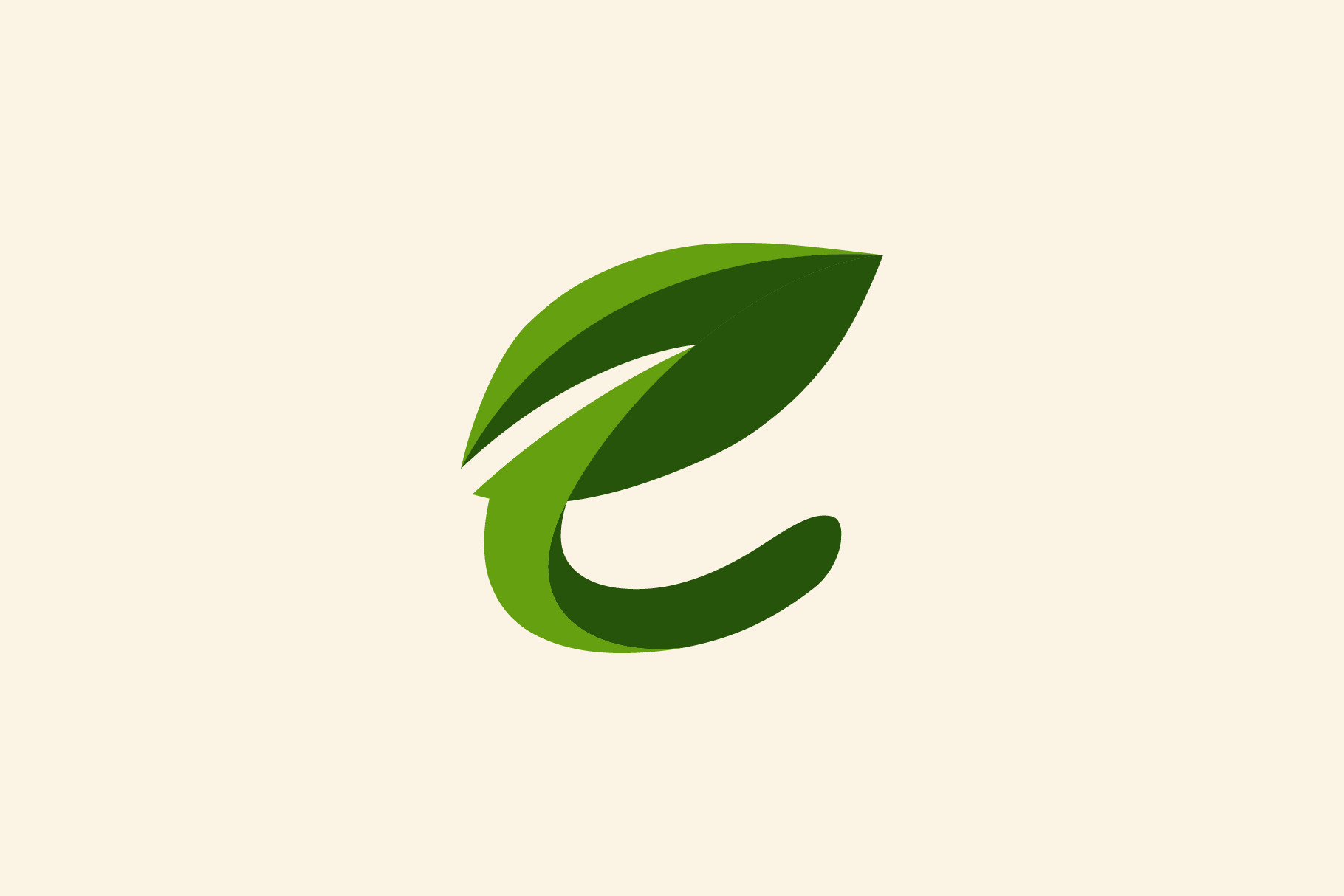 Letter E leaf concept logo design | Creative Market