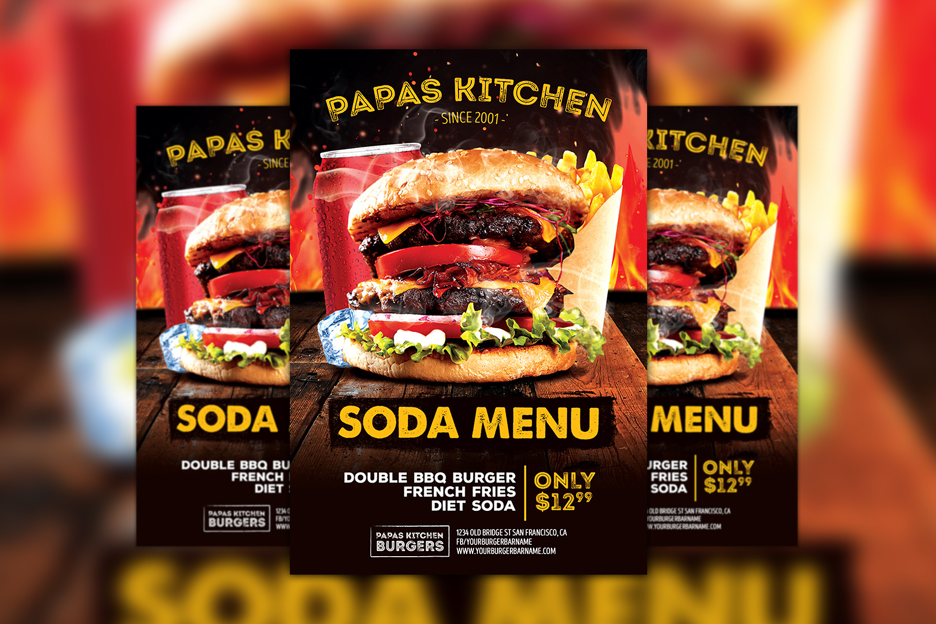 Burger and Fries Special Flyer, a Flyer Template by Flyermind ...