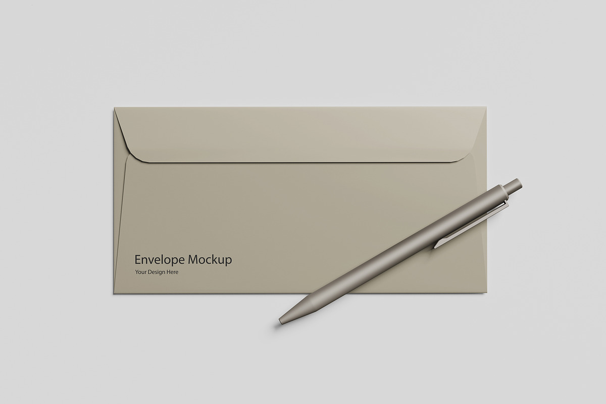 Envelope Mockup, a Print Template by AKMAL STUDIO