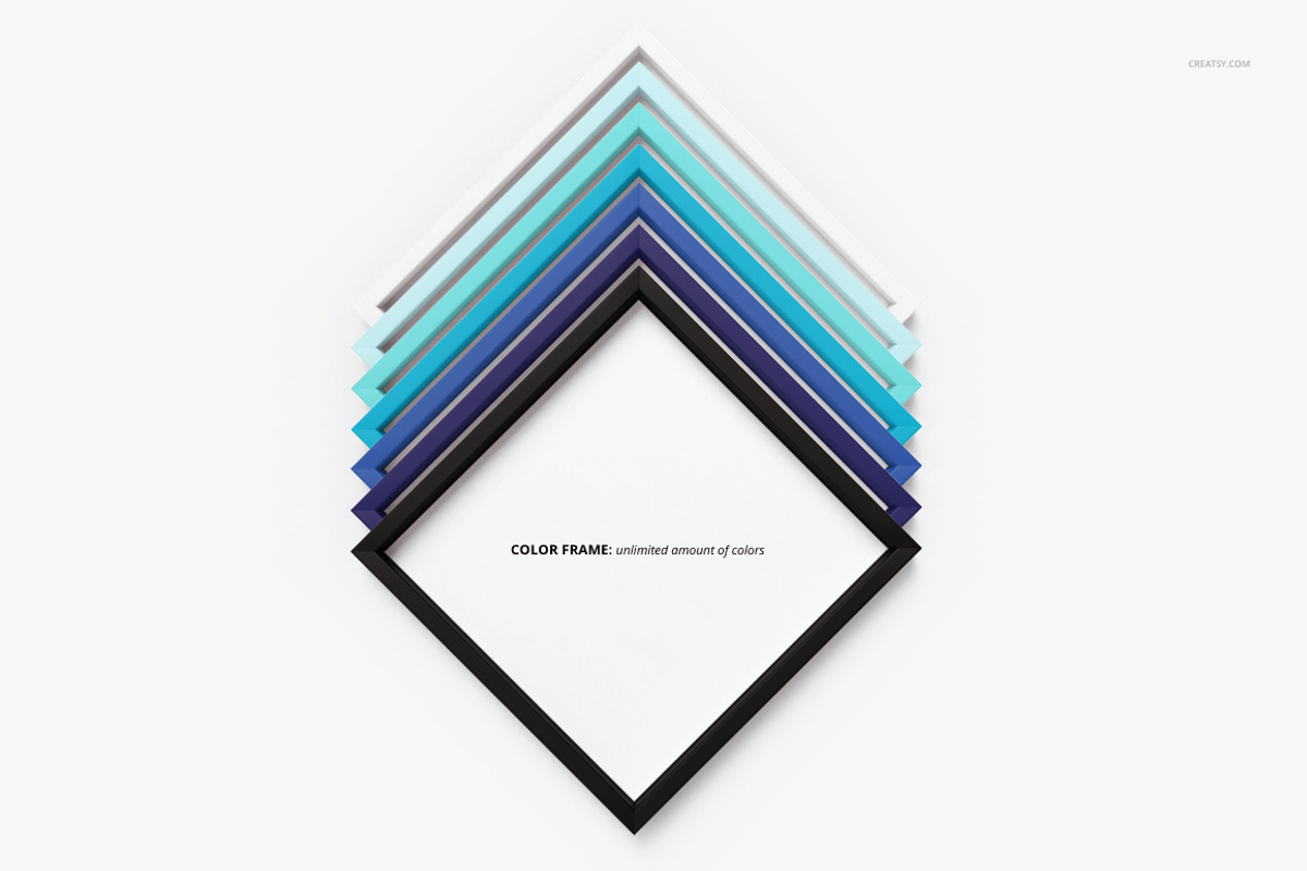 Picture Deep Frame Mockup Set, a Print Template by creatsy5