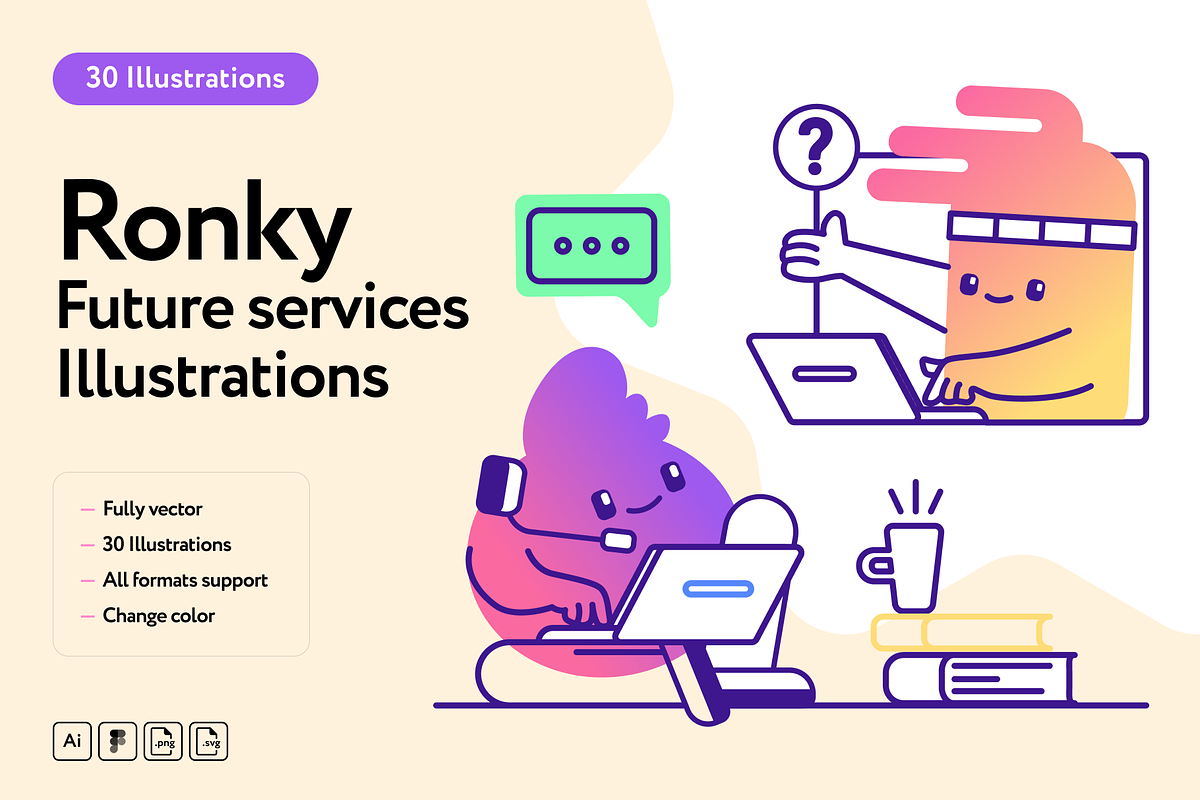 Ronky Future Services Illustrations
