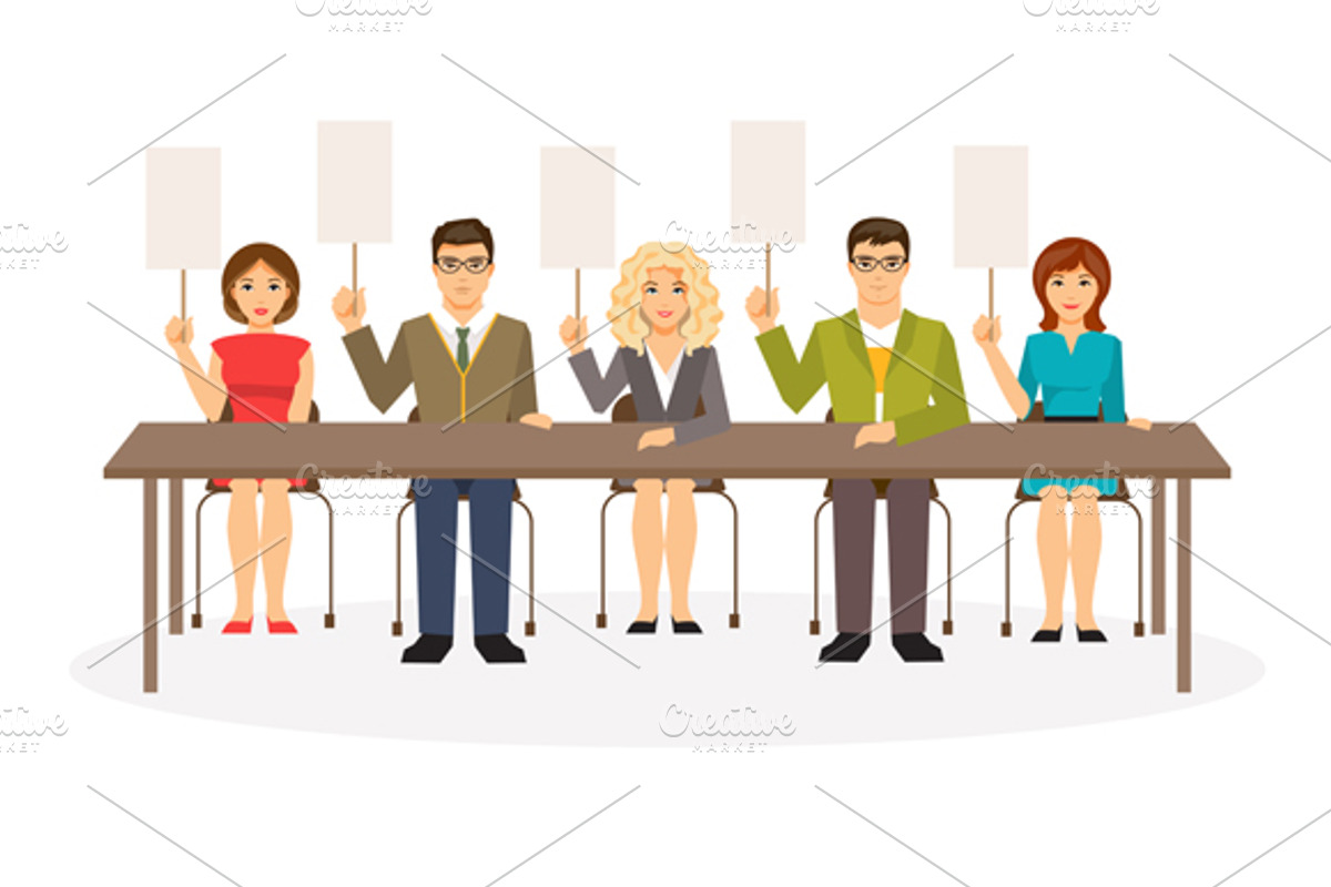 Jury. Vector illustration, a Person Illustration by artbesouro