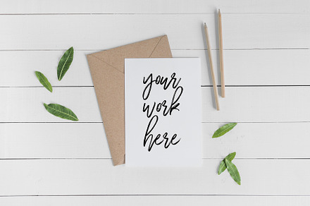 A5 Invitation Card Mockup Envelope, a Print Template by Salt Color Studio