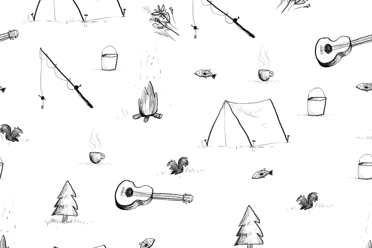 Camp pattern, a Pattern Graphic by nixelpixel