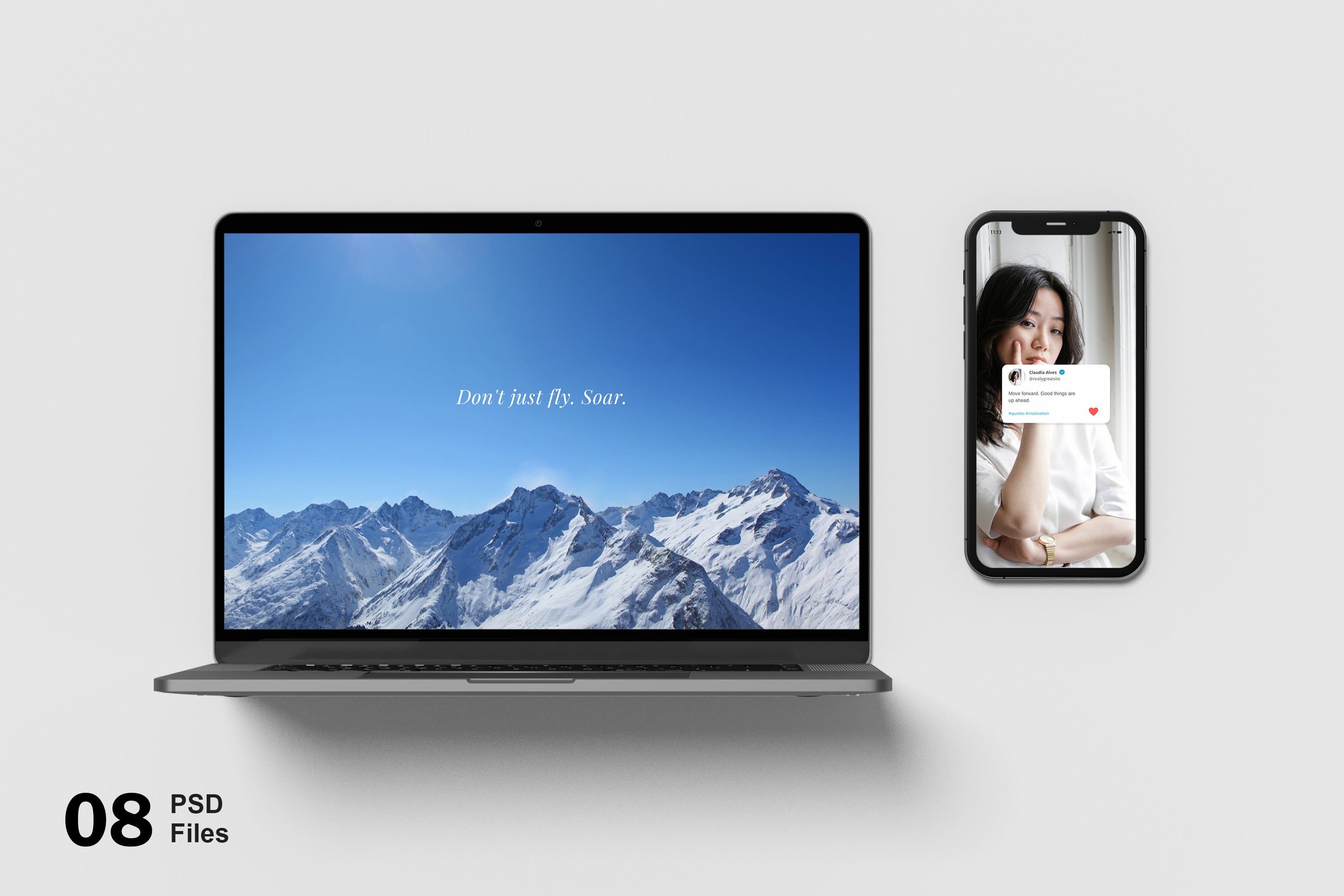 Laptop And Smartphone Mockup, an iPhone Mockup by seramoe | Creative Market