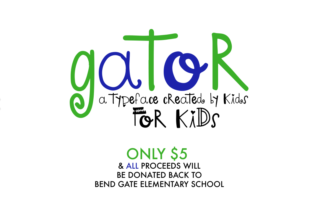 Gator - A font BY kids FOR kids, a Font by OnTheSpotStudio